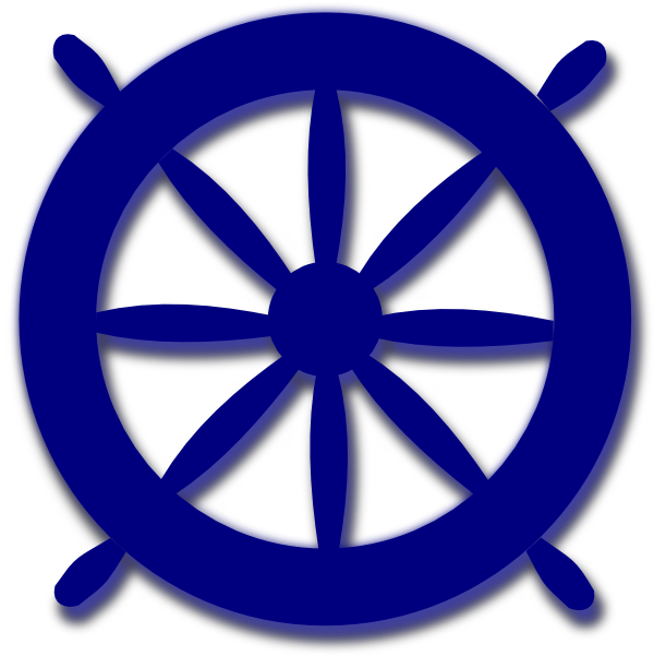Nautical Wheel Cliparts - Blue Ship Wheel Vector - Png Download - Full ...