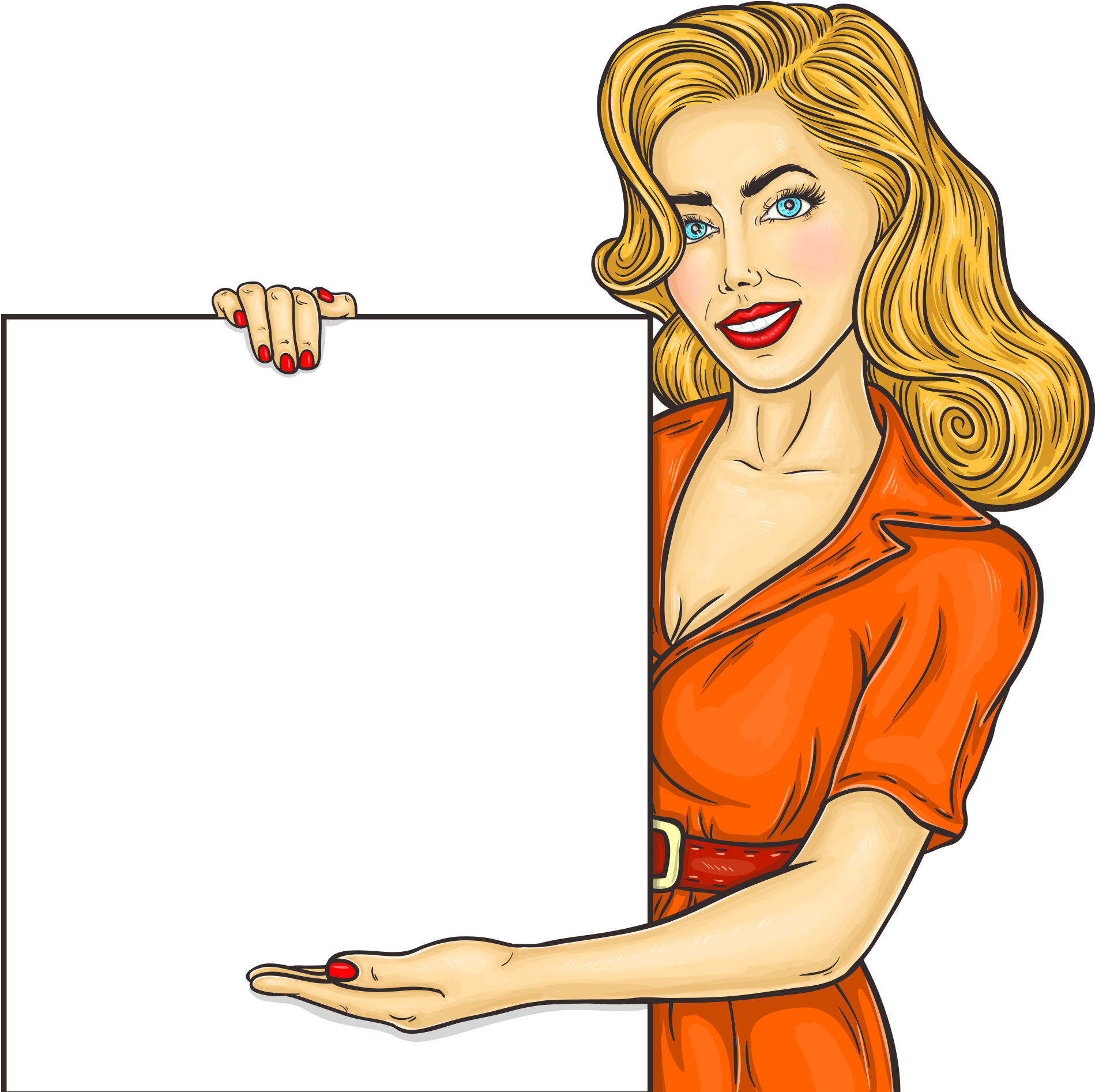 Pop Art Girl Png Clipart - Full Size Clipart (#5205909) - PinClipart