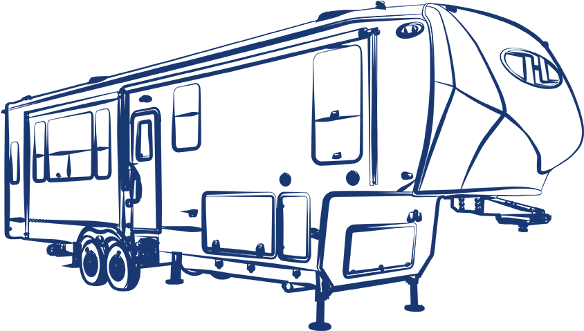Download The Future M 5th Wheel Camper Drawing - Fifth Wheel Line Art ...