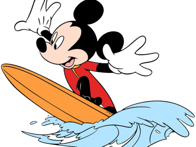 Mickey Mouse Surfing Clipart - Png Download - Full Size Clipart ...