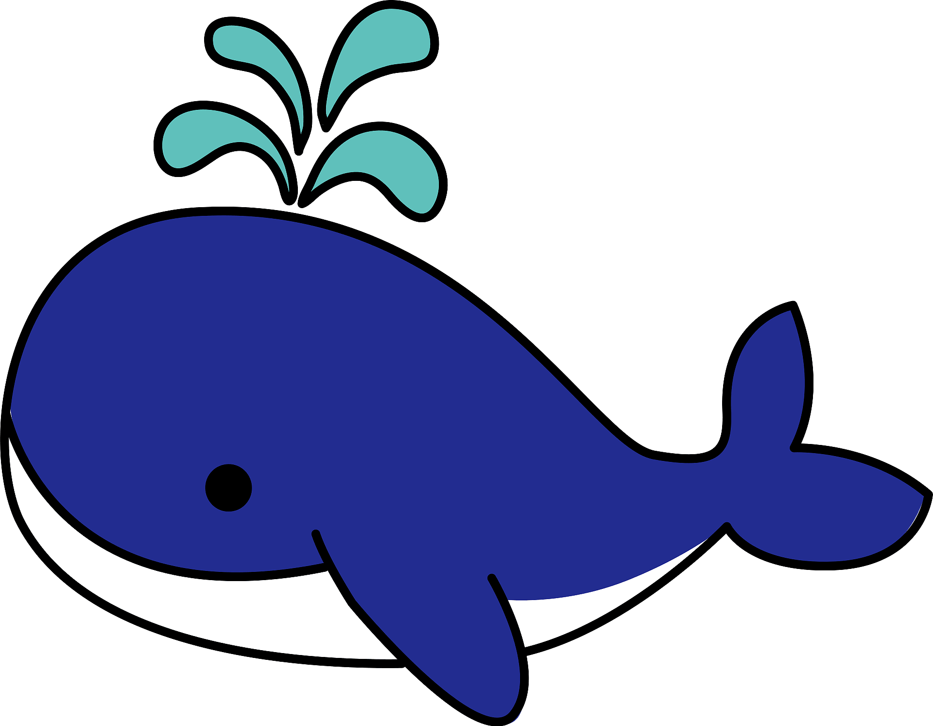 Whale Animal Clipart - Whale Sticker - Png Download - Full Size Clipart ...