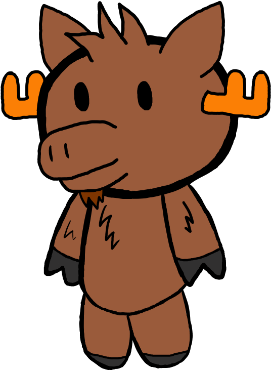 Moose Clipart Chibi - Cartoon - Png Download - Full Size Clipart ...