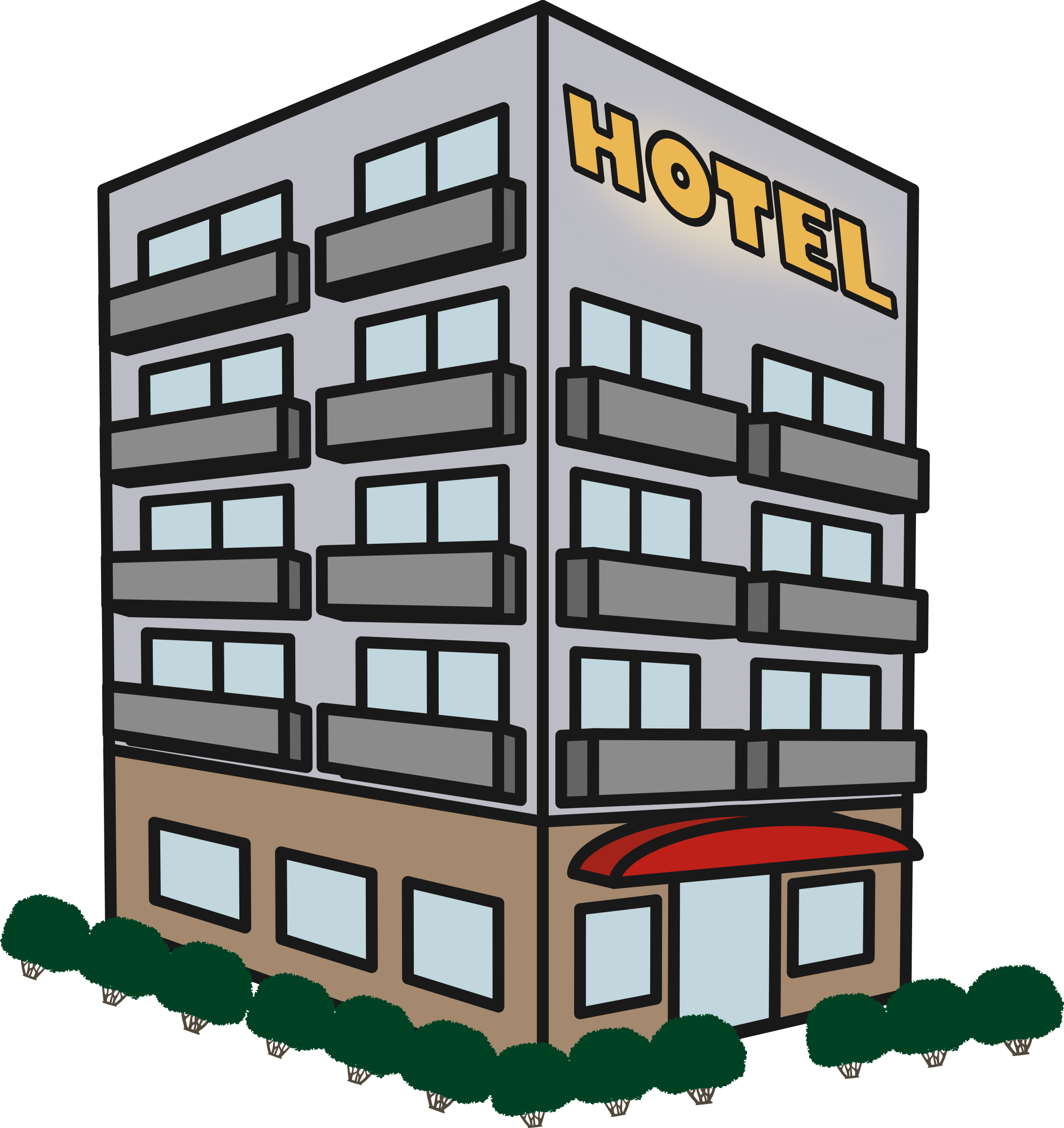 Hotel Clipart Hotel Building - Apartment Clipart - Png Download - Full ...