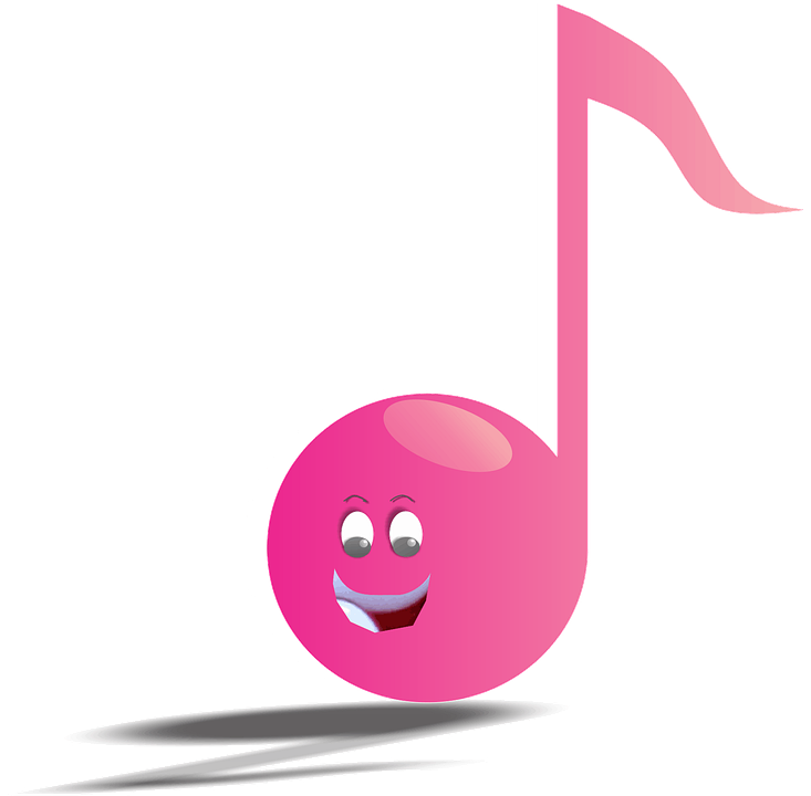 Musical Notes Clipart Tune - Gambar Nada Musik Warna Pink - Png ...