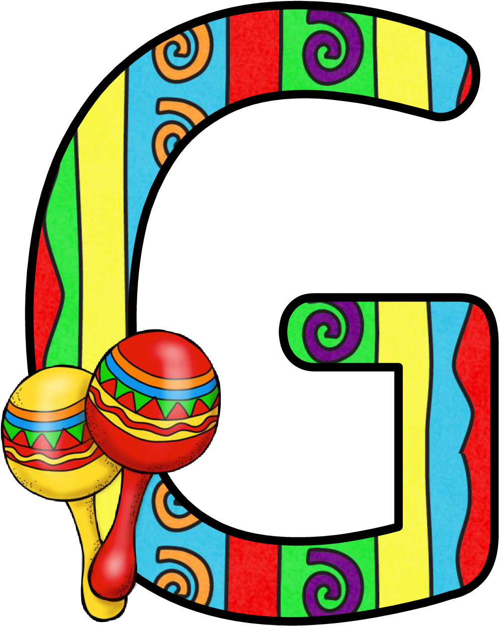 Transparent Fiesta Clip Art - Letra I Con Maracas - Png Download - Full ...