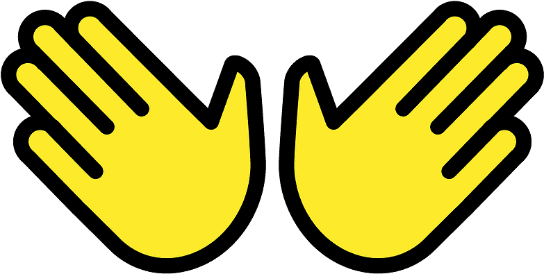 Open Hands Emoji Clipart - Icon - Png Download - Full Size Clipart ...