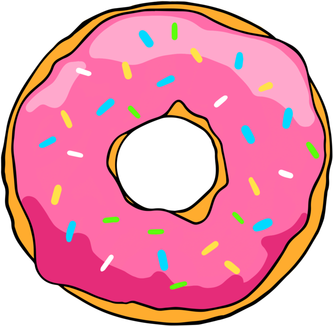 The Simpsons Donut Transparent & Png Clipart Free Download - Full Size ...