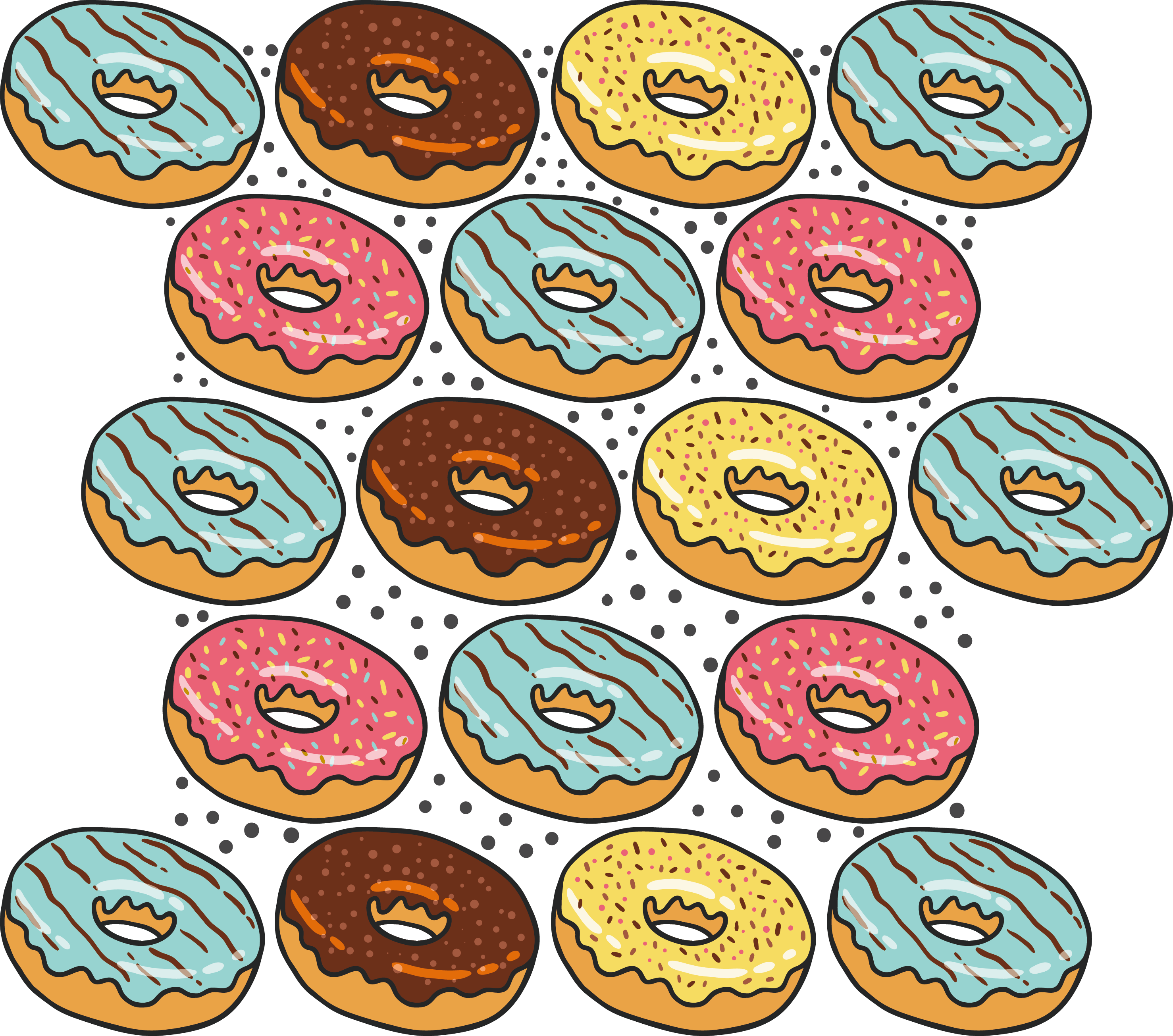 Doughnut Clipart Background Free, Doughnut Background - Transparent ...