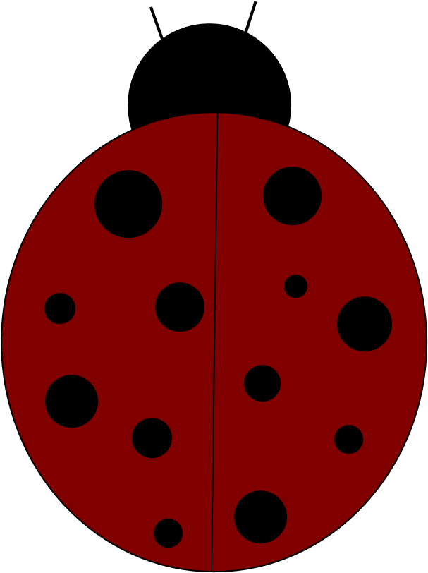 Download Cute Little Red Ladybug With Black Spots Clipart For - Ladybug ...