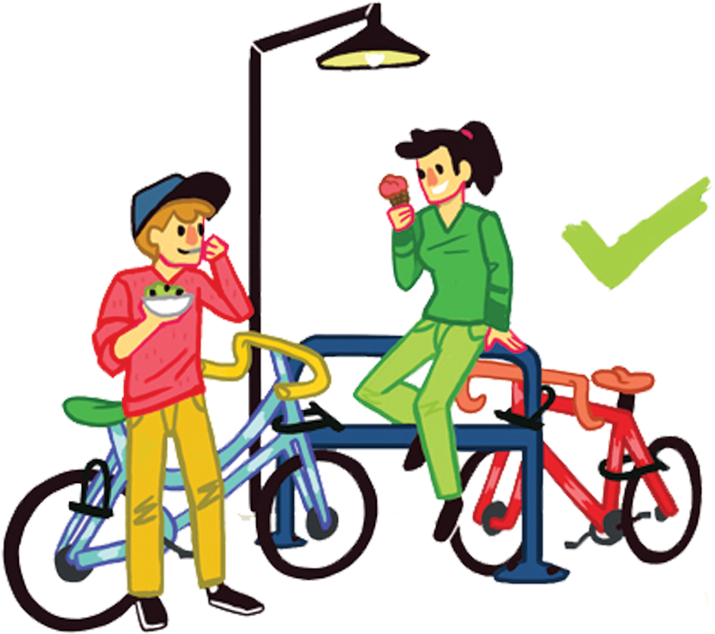 Bicycle Clipart Bike Rack - Cartoon Bicycle Parking Hd - Png Download ...