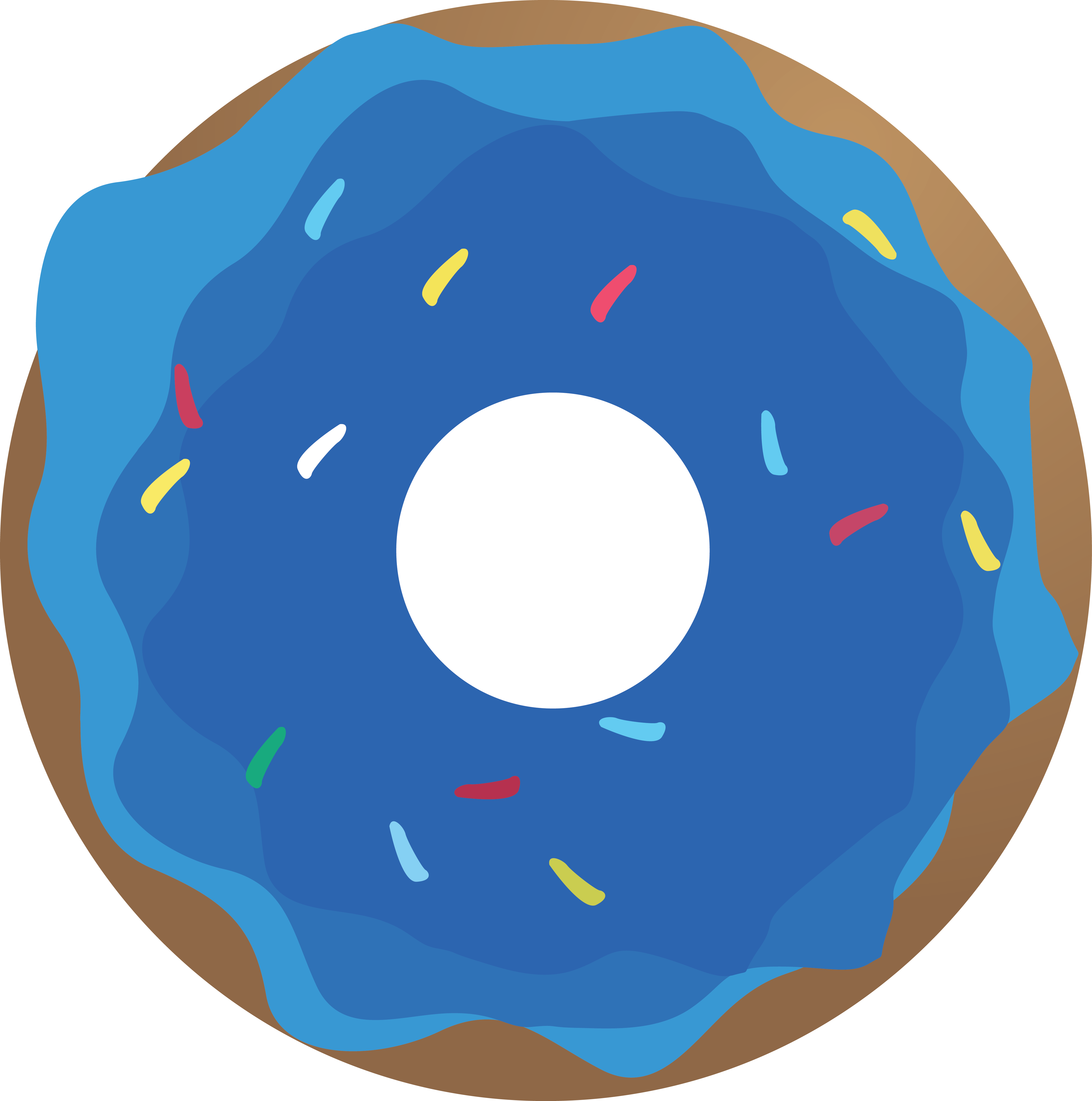 Donuts Clipart Blue - Transparent Background Donut Clipart - Png ...
