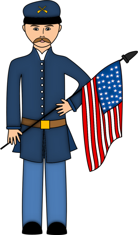 Union And Confederate Soldiers Clipart