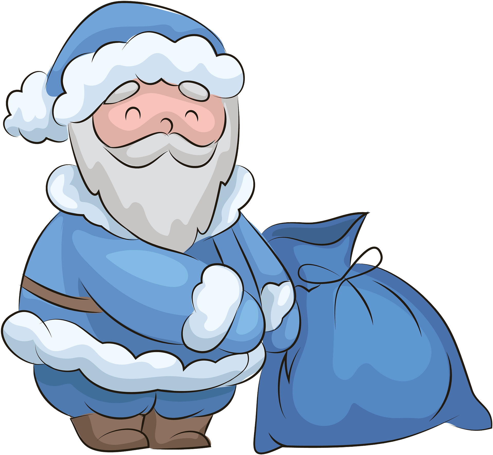 Blue Santa Clipart - Png Download - Full Size Clipart (#5218470 ...