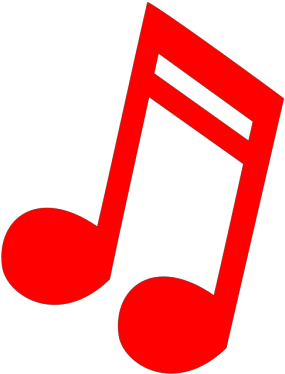 Black/red Music Note Png Clip Art - Music Note Clipart Png Transparent ...