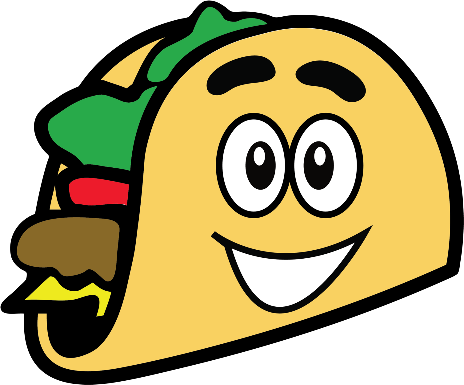 Clipart Taco Png , Png Download - Cartoon Taco Png Transparent - Full ...