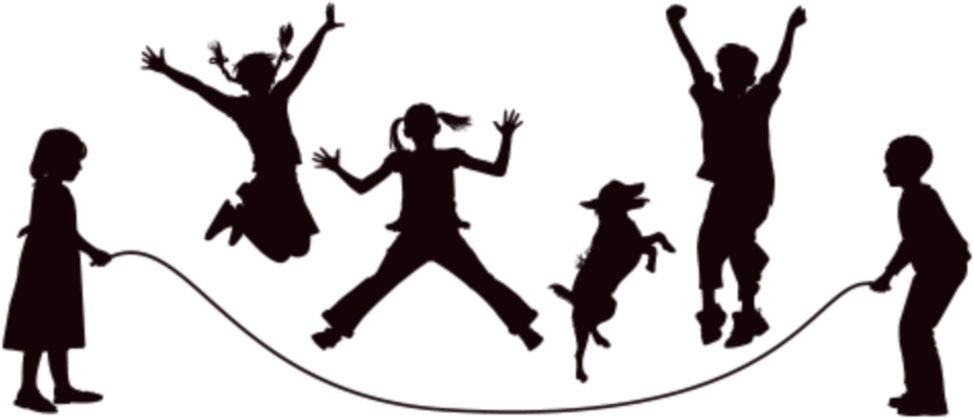 Transparent Children Playing Silhouette Png - Kids Jump Roping ...