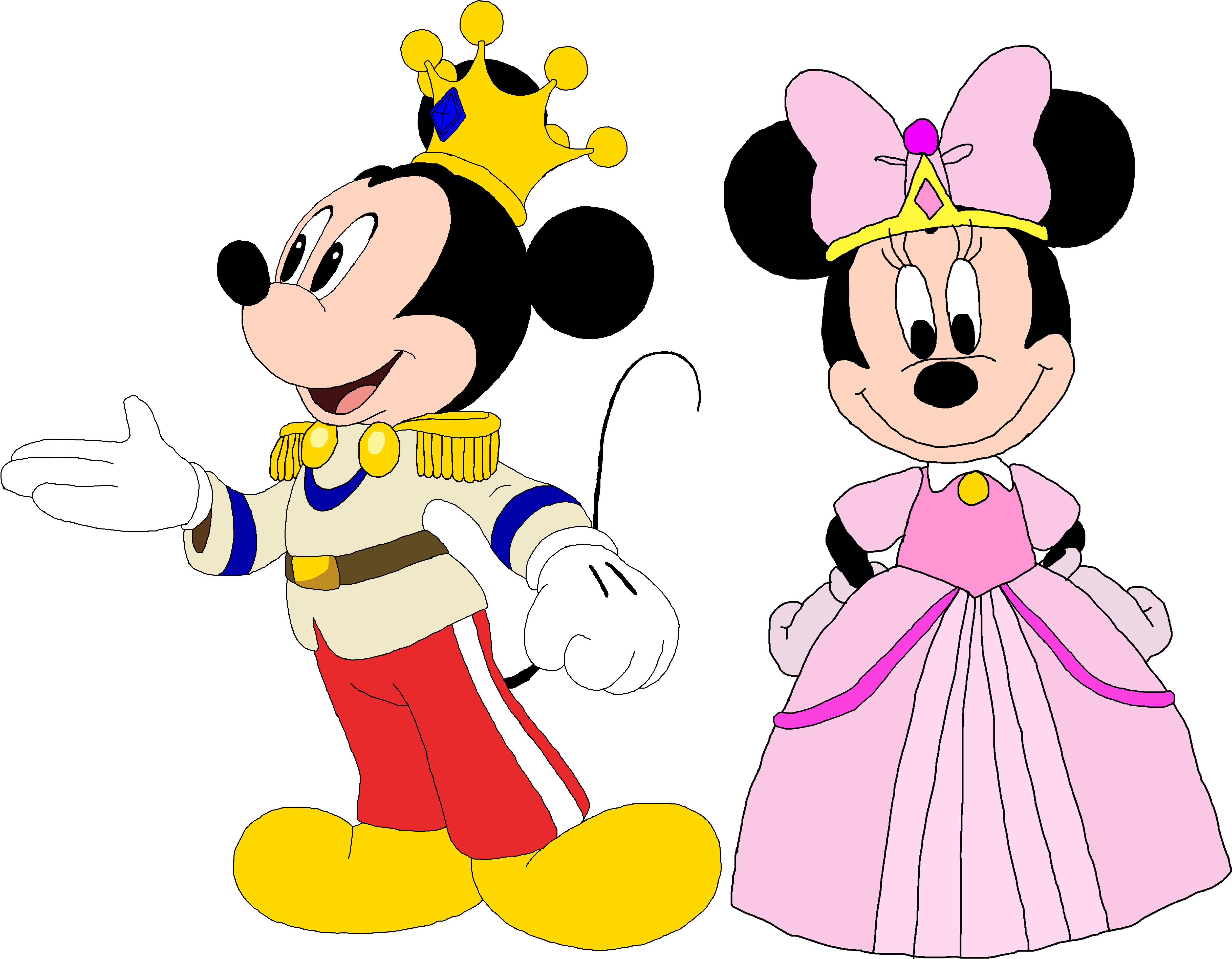 Mickey Mouse Clipart Royal - Mickey Princess - Png Download - Full Size ...
