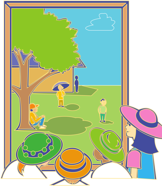 Play,graphic Design,square - Scenery Drawing For Kids Clipart - Full ...