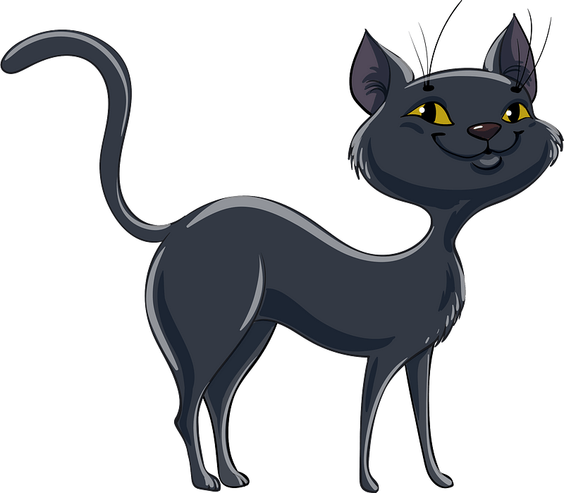 Black Cat Clipart - Cat Yawns - Png Download - Full Size Clipart ...