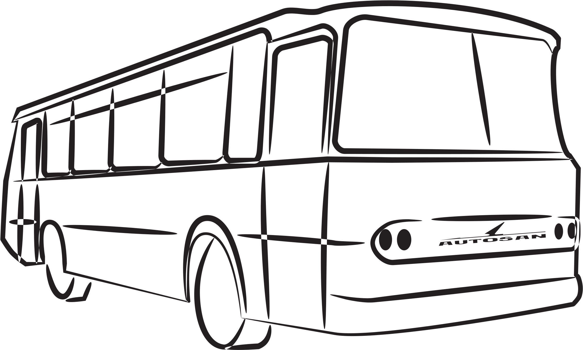 Download Coloring Clipart Bus - Bus Clipart Black And White Png ...