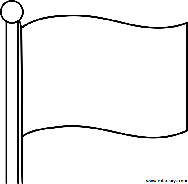 Dibujos Bandera Para Colorear - Black And White Flag Clipart - Png ...