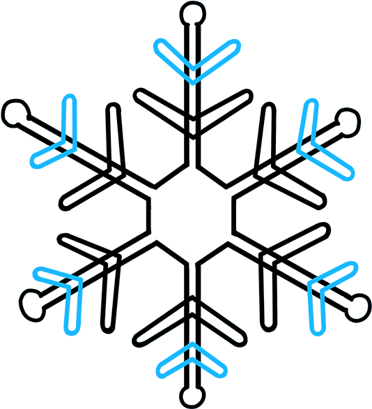 How To Draw A Snowflake Clipart - Snowflake Drawing - Png Download ...