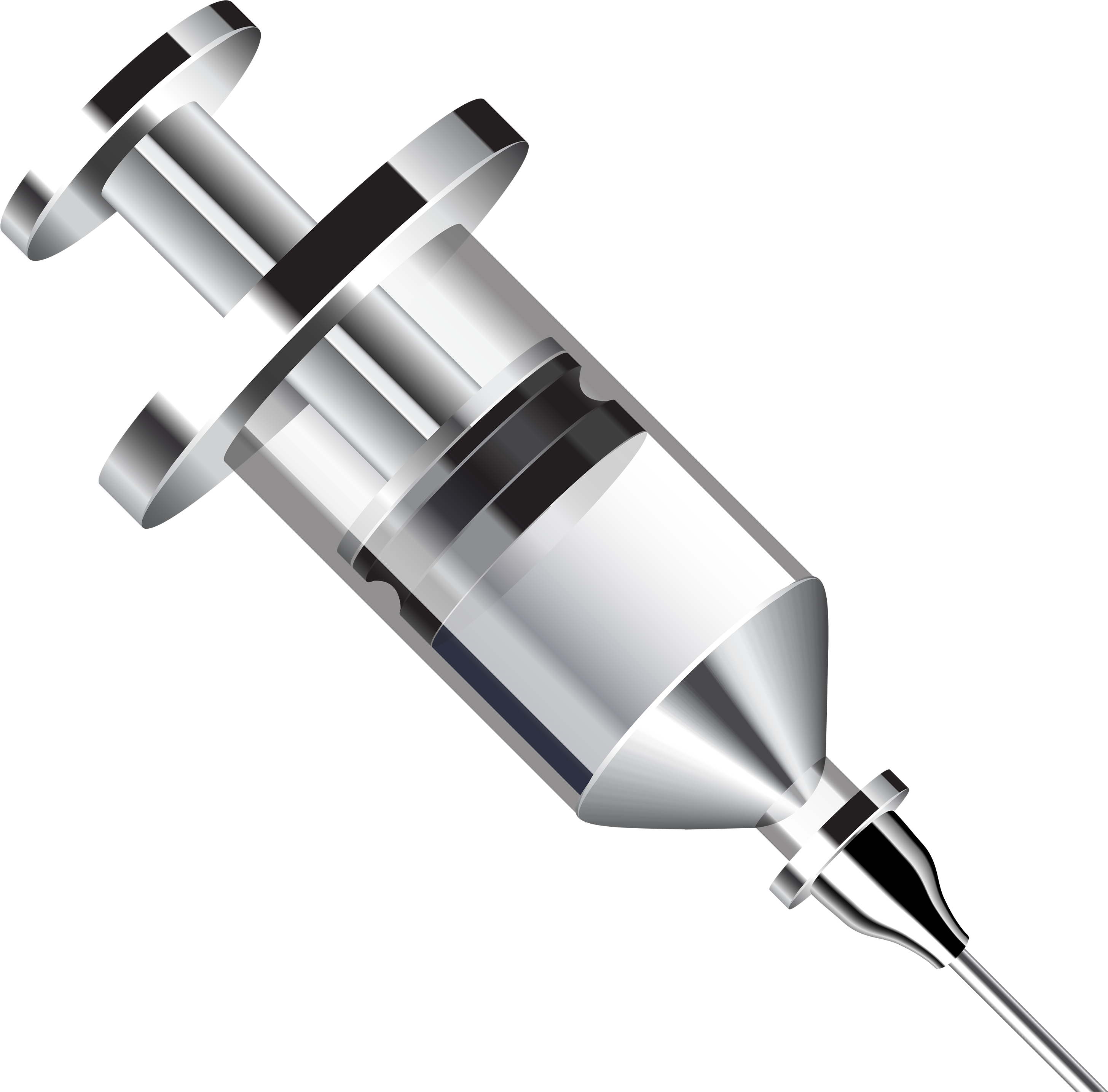 Syringe Hypodermic Needle Clip Art - Metal Syringe Png Transparent Png ...