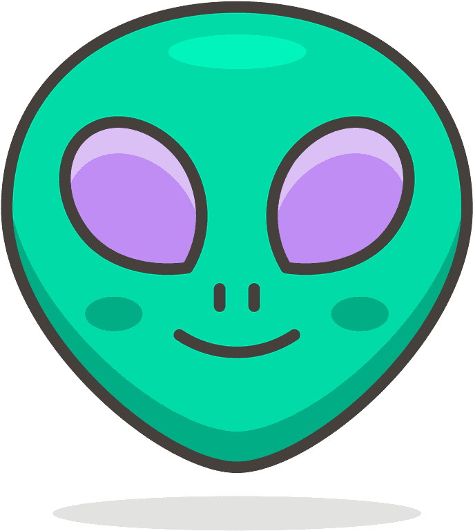 Alien Emoji Clipart - Alien Icon - Png Download - Full Size Clipart ...