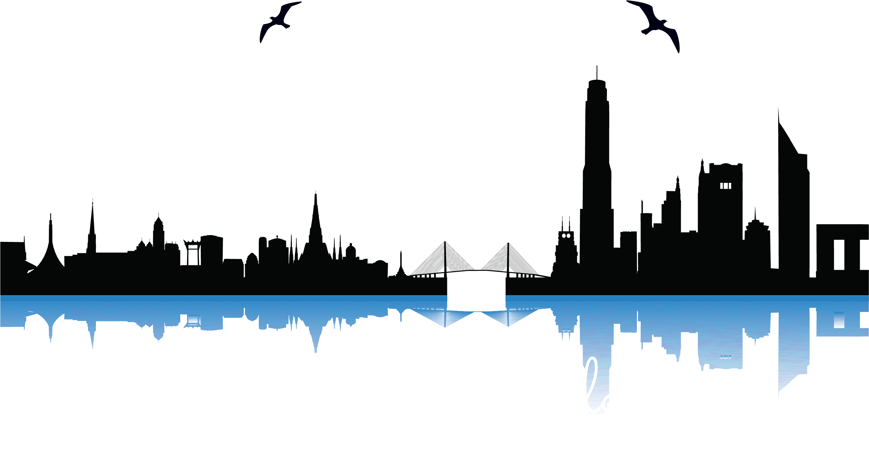 Transparent Skyline Silhouette Png - Bangkok City Vector Free Clipart ...