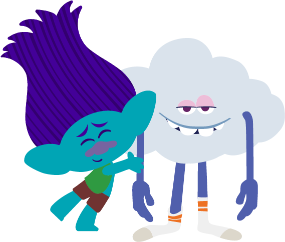Dreamworks Animation Trolls Clip Art - Trolls Hug - Png Download - Full ...