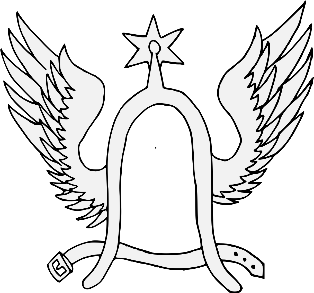 Download Traceable Heraldic Art - Winged Spur Clipart (#5246281 ...