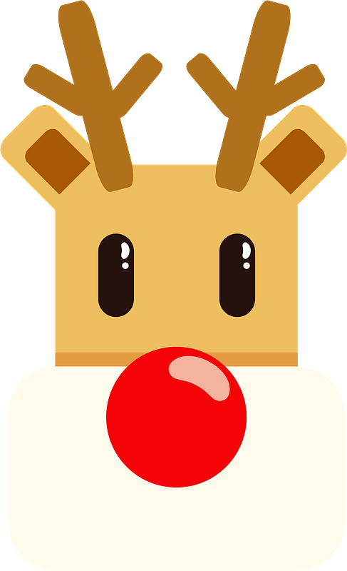 Reindeer Face Clipart - Christmas Day - Png Download - Full Size ...