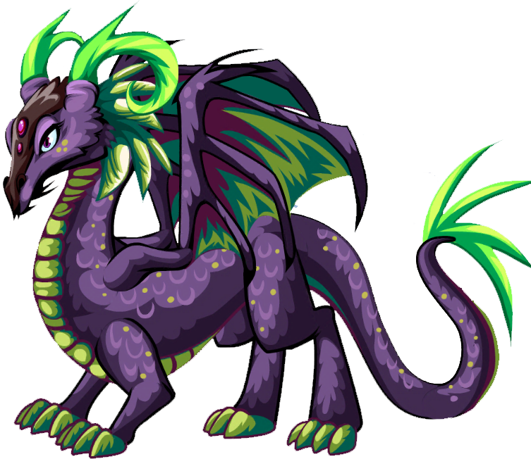 Purple And Green Dragon Cartoon Clipart - Full Size Clipart (#5246486 ...
