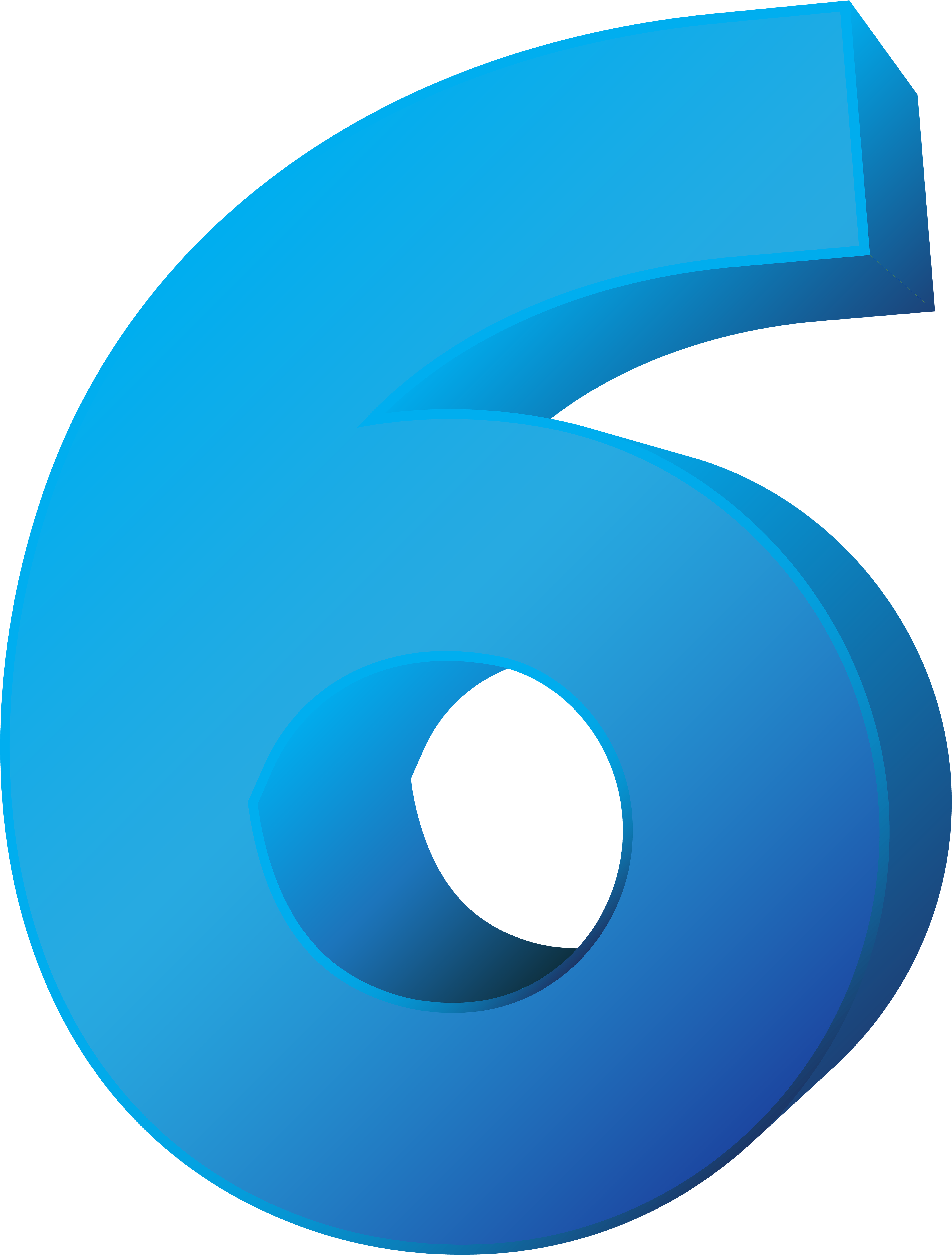 Download Blue Number Six Transparent Png Clip Art Imageu200b - Blue ...