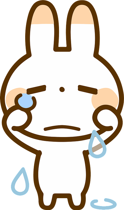 Bunny Crying Clipart - Rabbit Cry Clipart Png Transparent Png - Full ...