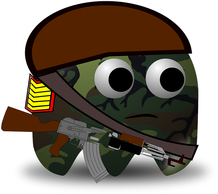 Tiger Squad Clipart - Pac Man Soldier - Png Download - Full Size ...