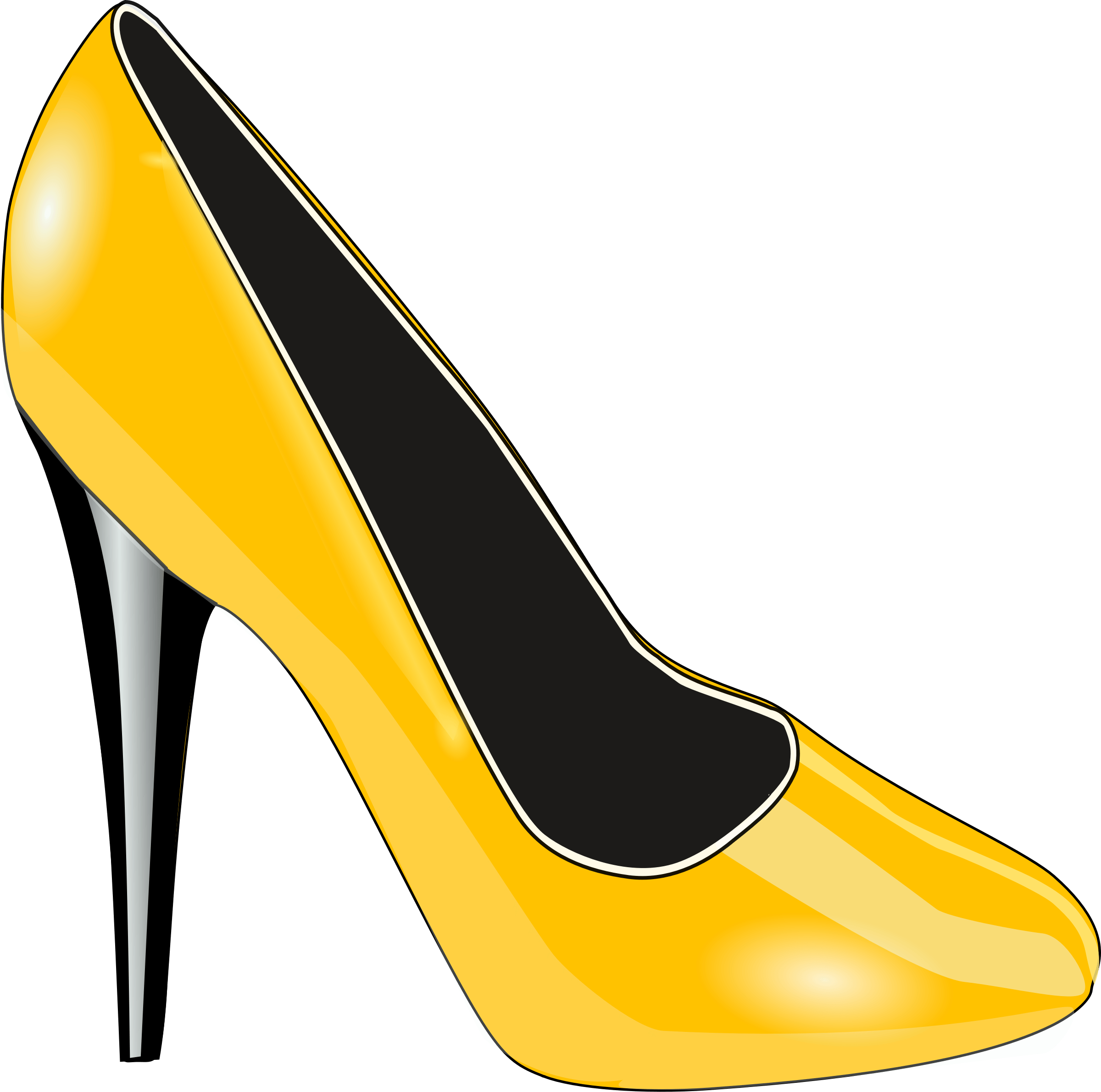 Clipart - Yellow High Heel Clipart - Png Download - Full Size Clipart ...