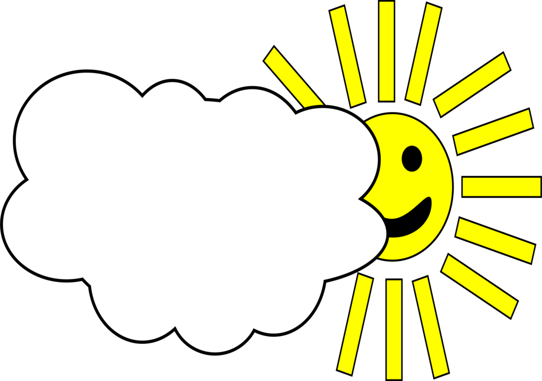 Sun Svg Clip Arts - Cloudy Weather - Png Download - Full Size Clipart ...