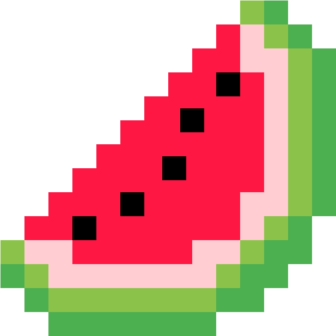 Pixel Art Watermelon Clipart - Full Size Clipart (#5259932) - PinClipart