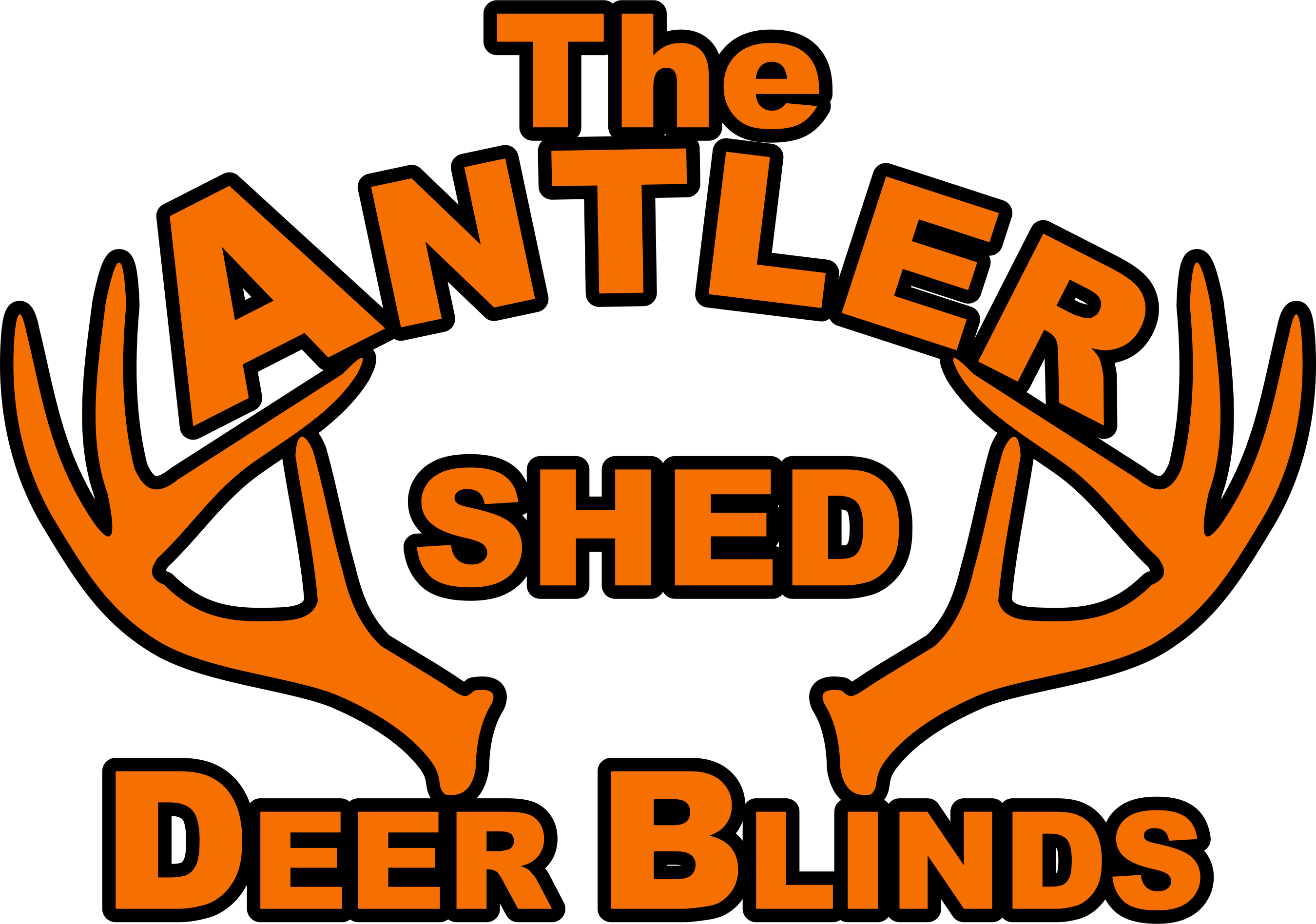 Antler Shed - Logo Outlined Clipart - Full Size Clipart (#5260705 ...