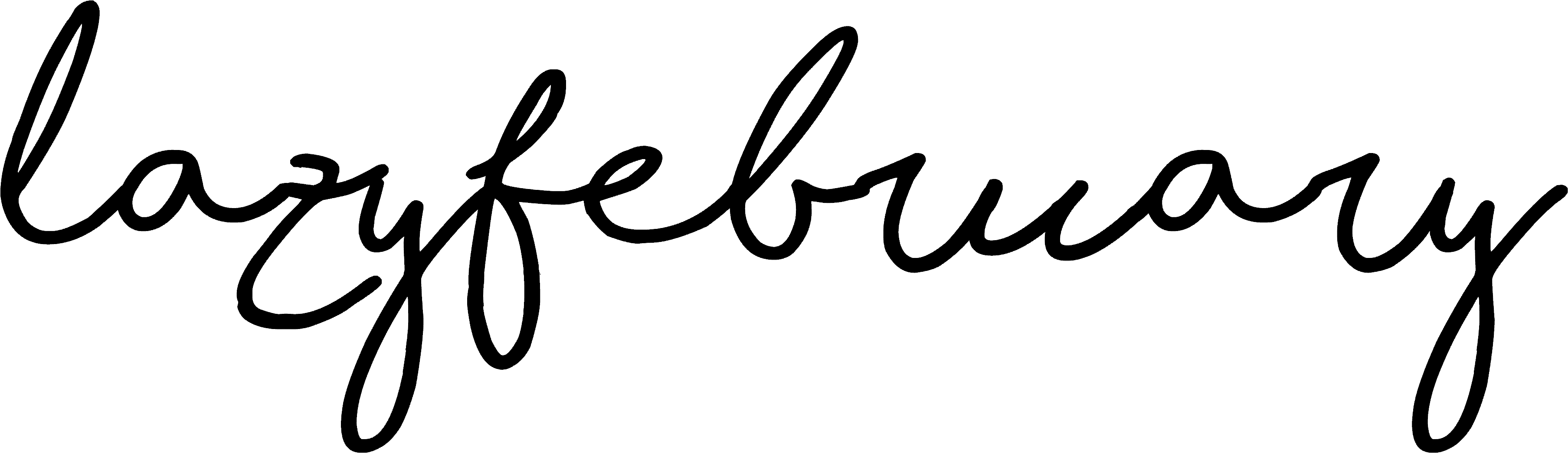 Lazy February - Calligraphy Clipart - Full Size Clipart (#5262839 ...