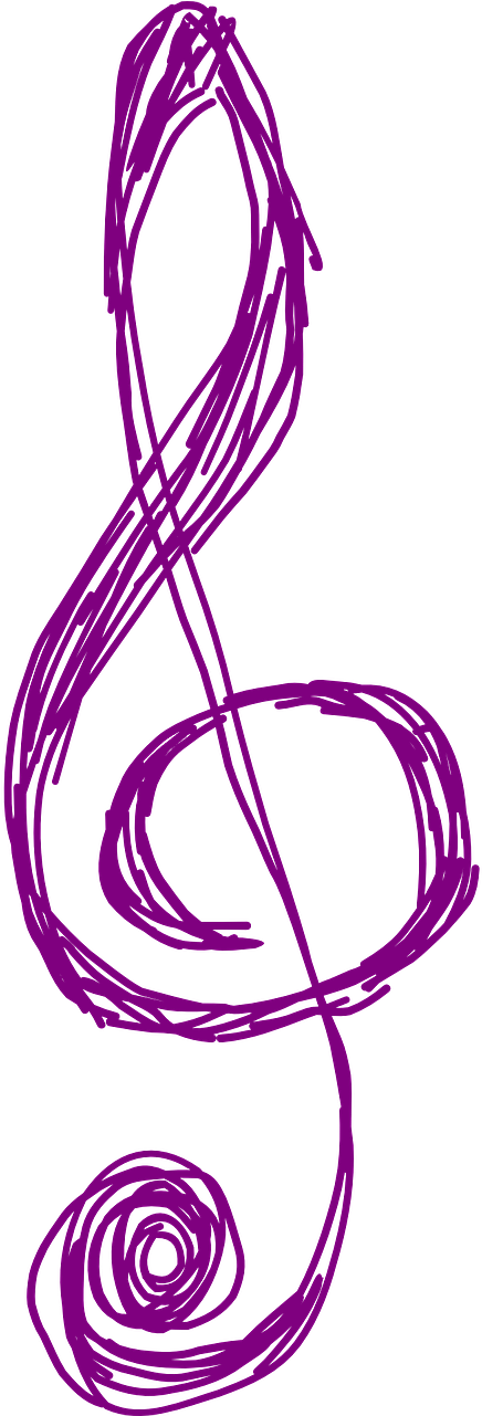 Clef Music Purple Free Photo - Music Note Drawing Png Clipart - Full ...