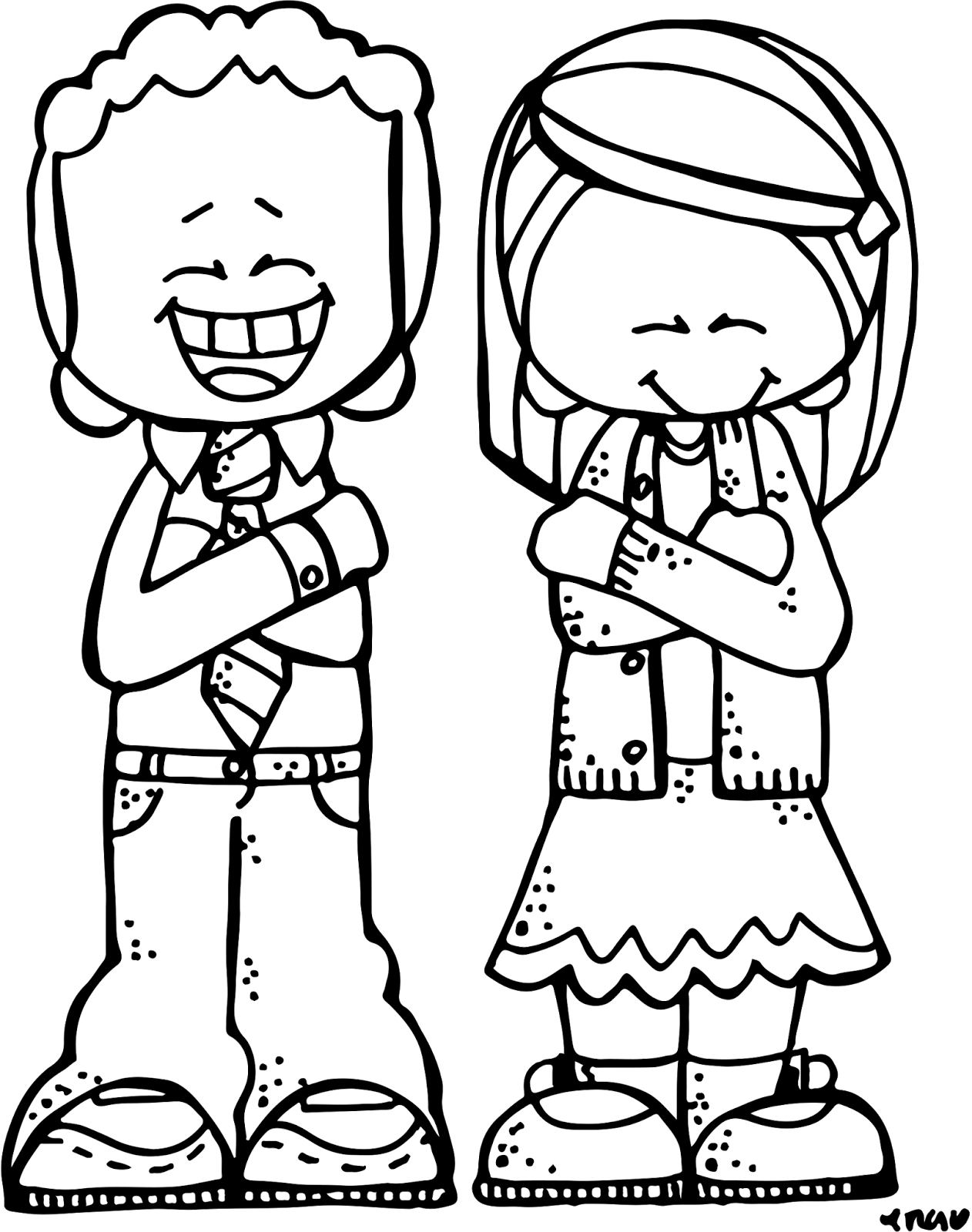 Pioneer Clipart Lds Prayer - Black And White Melonheadz Kids Clipart ...