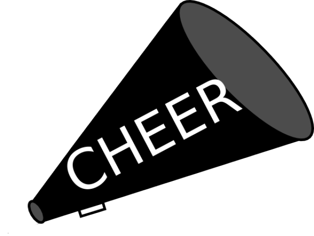 Animated Pom Poms - Black And White Cheerleading Clipart - Png Download ...