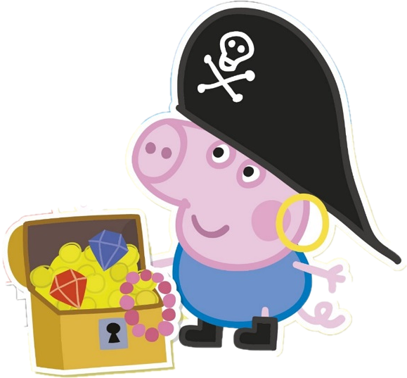 George Pig Pirate Clipart Free Download - Cartoon Characters Peppa Pig ...