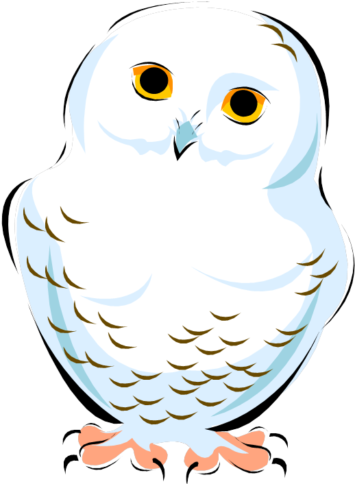 Download Snowy Owl Clip Art Image Vector Graphics - Cute Snowy Owl Clip ...
