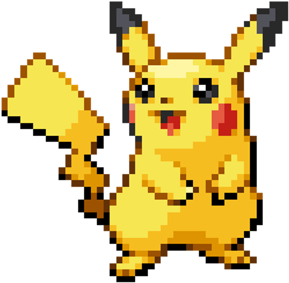 Pikachu Clipart Pokemon Pixel - Pokemon Pikachu Sprite - Png Download ...