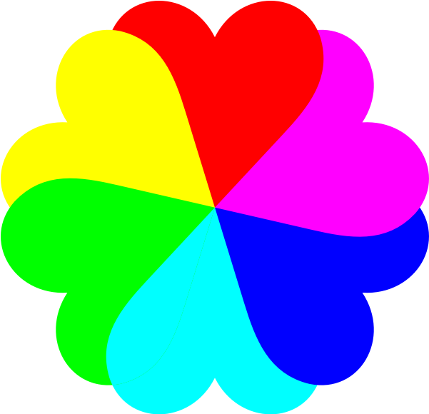 Download Herz6colors - Heart Color Wheel Clipart (#5275565) - PinClipart