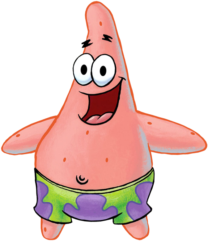 Patrick Star Clipart Black And White Banner Library - Patrick Star ...