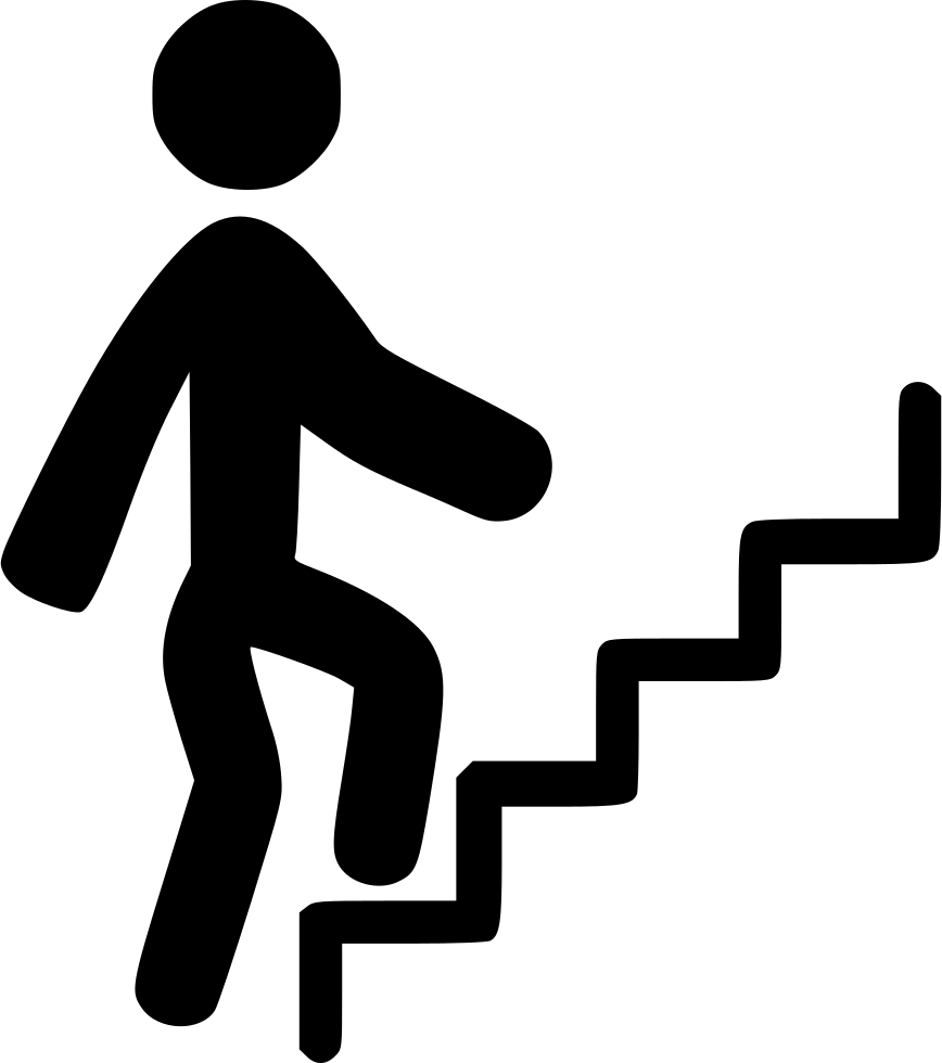 Human Clipart Climbing - Climbing Stairs Clipart Png Transparent Png ...
